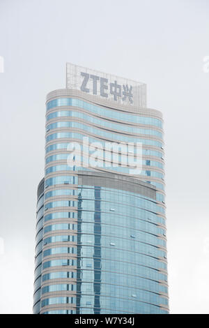 --FILE--View of the headquarters building of ZTE Corporation in ...
