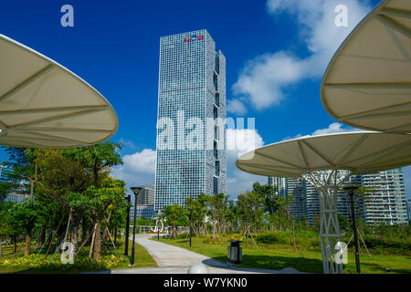 --FILE--View of an office building of Alibaba Group, in Hangzhou city ...