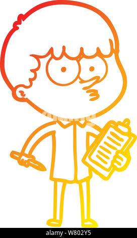 cartoon curious boy taking notes Stock Vector Image & Art - Alamy