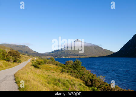 The distinctive shape of Ben Stack seen from Loch More Sutherland ...
