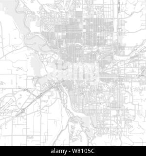 Modern City Map - Spokane Washington city of the USA with neighborhoods ...