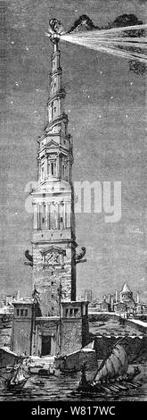 The Pharos of Alexandria, or the Lighthouse of Alexandria. One of the ...