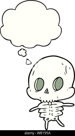 cartoon skeleton with thought bubble Stock Vector Image & Art - Alamy