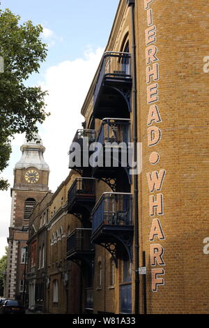 Pierhead Wharf apartments Wapping High street London Uk Stock Photo - Alamy