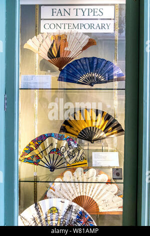 England, London, Greenwich, The Fan Museum, Display of Historical Fans ...