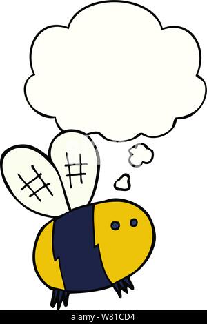 cartoon bee with thought bubble Stock Vector Image & Art - Alamy