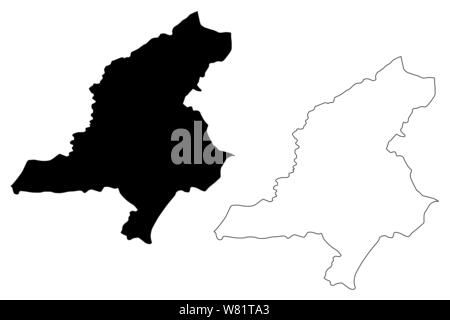 Jerash Governorate (Hashemite Kingdom of Jordan) map vector ...