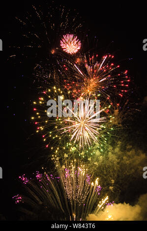 Colorful Fireworks Single Stock Photo - Alamy