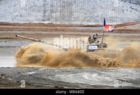 A Chinese-made VT2 tank, an export version of the Type 96G, performs ...