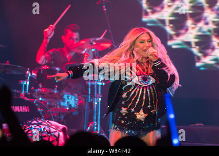 American singer Kesha Rose Sebert performs at her concert in Shanghai ...