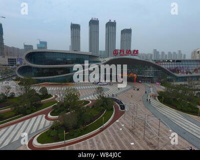 Aerial view of the Wanda Mall at the Hefei Wanda Cultural Tourism City ...