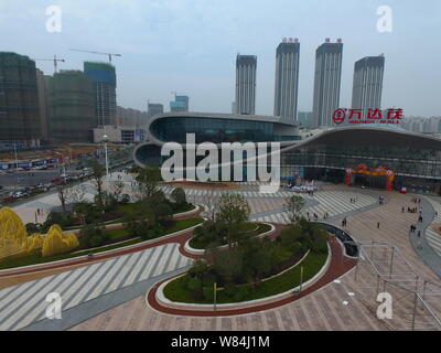 Aerial view of the Wanda Mall at the Hefei Wanda Cultural Tourism City ...