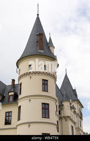 Beautiful renovated Andrassy Castle In Tiszadob, Hungary Stock Photo ...