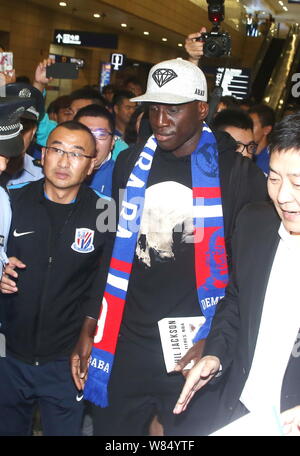 Senegalese striker Demba Ba of Shanghai Shenhua is pictured as he ...