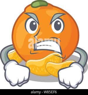 Annoyed tangerine cartoon Stock Vector Image & Art - Alamy