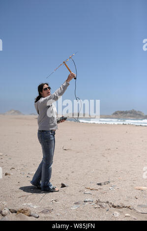 Dr Ingrid Wiesel of the Brown Hyena Research Project , Sperrgebiet ...