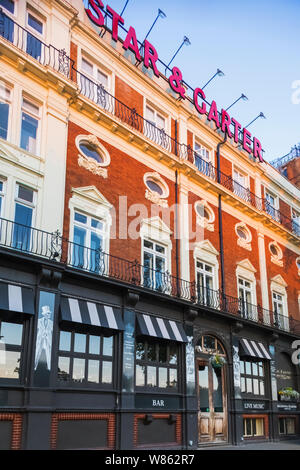 The Star & Garter, a riverside pub at Putney Colourised version of ...
