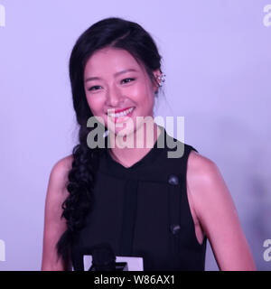 Chinese actress Lang Yueting attends a press conference to promote her ...