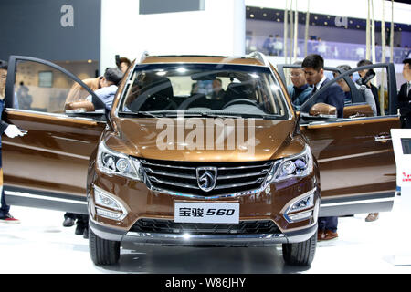 Baojun 560 car on display at the 2015 Shanghai Auto Show Stock Photo ...