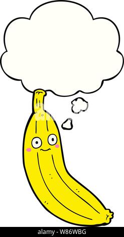 cartoon banana with thought bubble Stock Vector Image & Art - Alamy