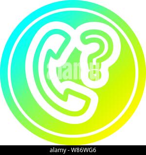 question mark circular icon with cool gradient finish Stock Vector ...