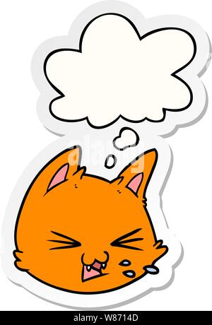 spitting cartoon cat face Stock Vector Image & Art - Alamy