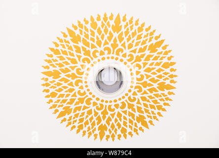 Thai pattern on the ceiling in Thai temples Stock Photo - Alamy