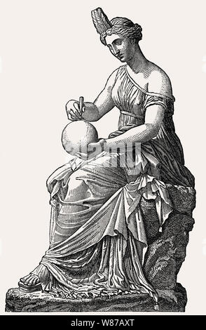 Urania or Ourania, the muse of astronomy in Greek mythology Stock Photo ...