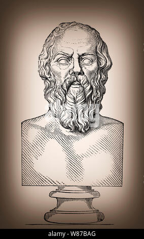 Socrates, Greek philosopher and founder of Western philosophy, c. 470 ...