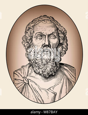 Classic Portrait of Homer, Ancient Greek Poet Stock Photo - Alamy