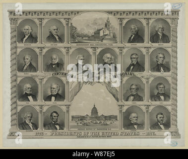 1776 presidents of the United States - 1876 Stock Photo - Alamy