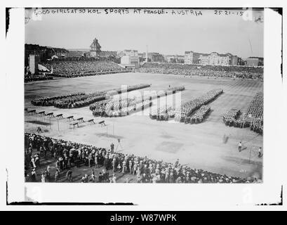 6000 girls at Sokol Sports at Prague, Austria Stock Photo - Alamy