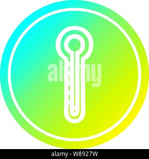 glass thermometer circular icon with cool gradient finish Stock Vector Image & Art - Alamy