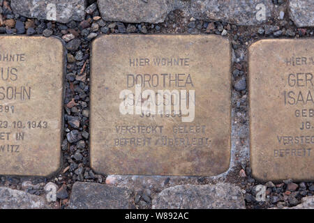 Stumbling Stones (Stolpersteine) in Berlin, Germany Stock Photo - Alamy