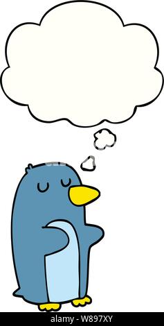 cartoon penguin with thought bubble Stock Vector Image & Art - Alamy