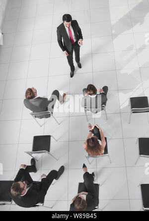 colleagues waiting for his boss decision Stock Photo - Alamy