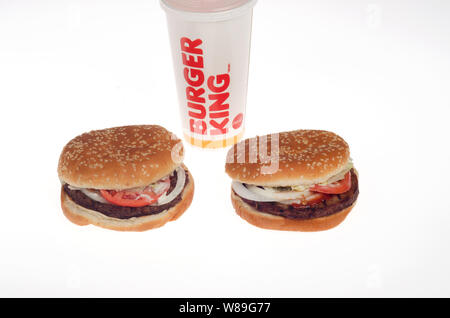 Burger King Beef Whopper on wrapper Stock Photo - Alamy