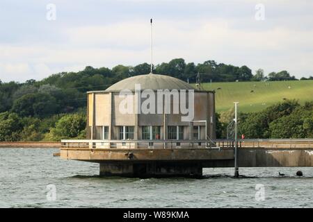 Thames Water Treatment Plant Reservoir, Oxfordshire, UK. Plant works ...