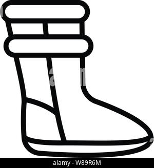 Woman fluffy ugg boot icon. Glossy button design. Vector illustration ...