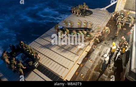 dock landing ship USS Tortuga (LSD 46), ESG 7/Task Force 76 ...