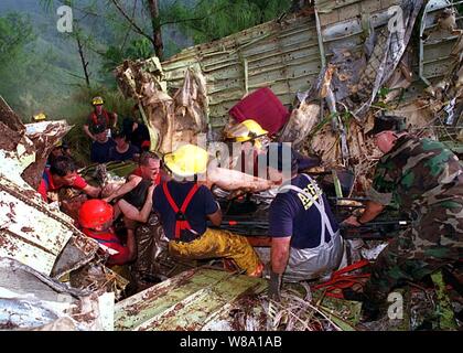 Korean Air Flight 801 wreckage Stock Photo - Alamy