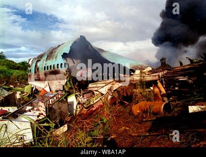 Korean Air Flight 801 wreckage Stock Photo - Alamy