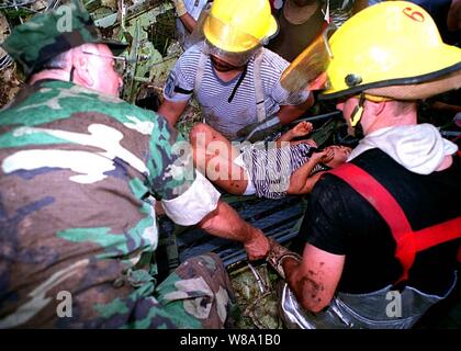 Korean Air Flight 801 wreckage Stock Photo - Alamy