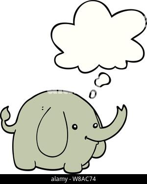cartoon elephant with thought bubble Stock Vector Image & Art - Alamy