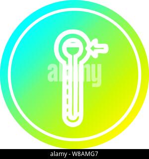 high temperature circular icon with cool gradient finish Stock Vector ...