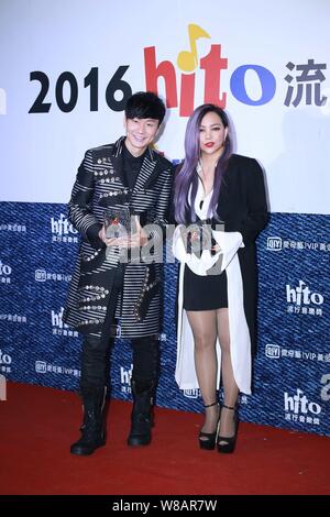Taiwanese singer Chang Hui-mei, also known as A-Mei, arrives on the red ...