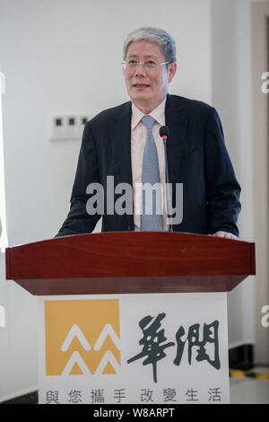 Fu Yuning, Chairman of China Resources Group, speaks during the Central ...
