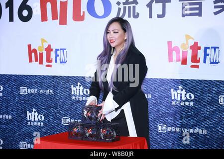 Taiwanese singer Chang Hui-mei, also known as A-Mei, arrives on the red ...