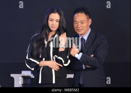 Chinese actress Tang Wei, left, attends a promotional event for Rado ...