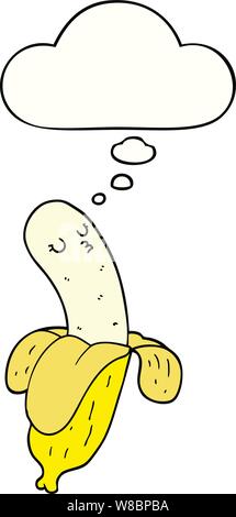 cartoon banana with thought bubble Stock Vector Image & Art - Alamy